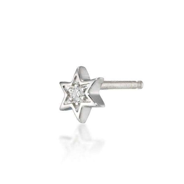 STAR JEWELRY Girl スタージュエリー ガール ダイヤモンドシルバー片耳ピアス star255 | STAR JEWELRY ...