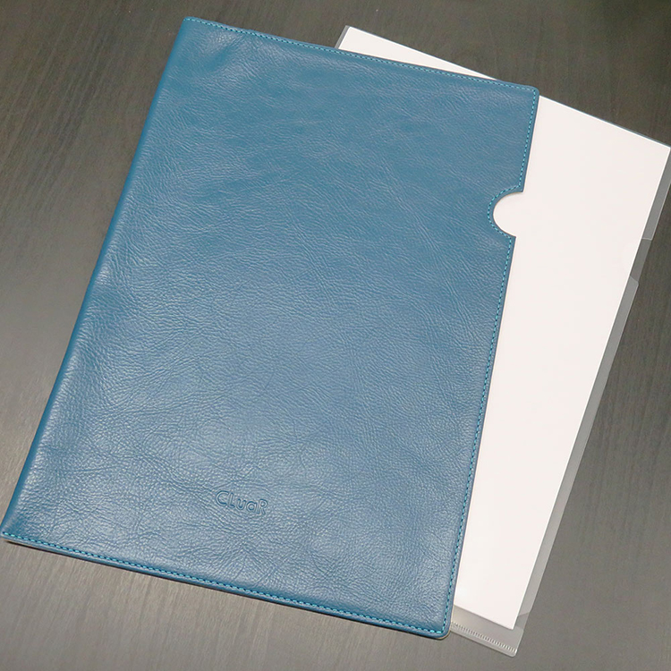 【名入れ可】本革 ドキュメントファイル A4サイズ クリアホルダーカバー レザーファイル (LR0048) | CLuaR（シールアル）の ...