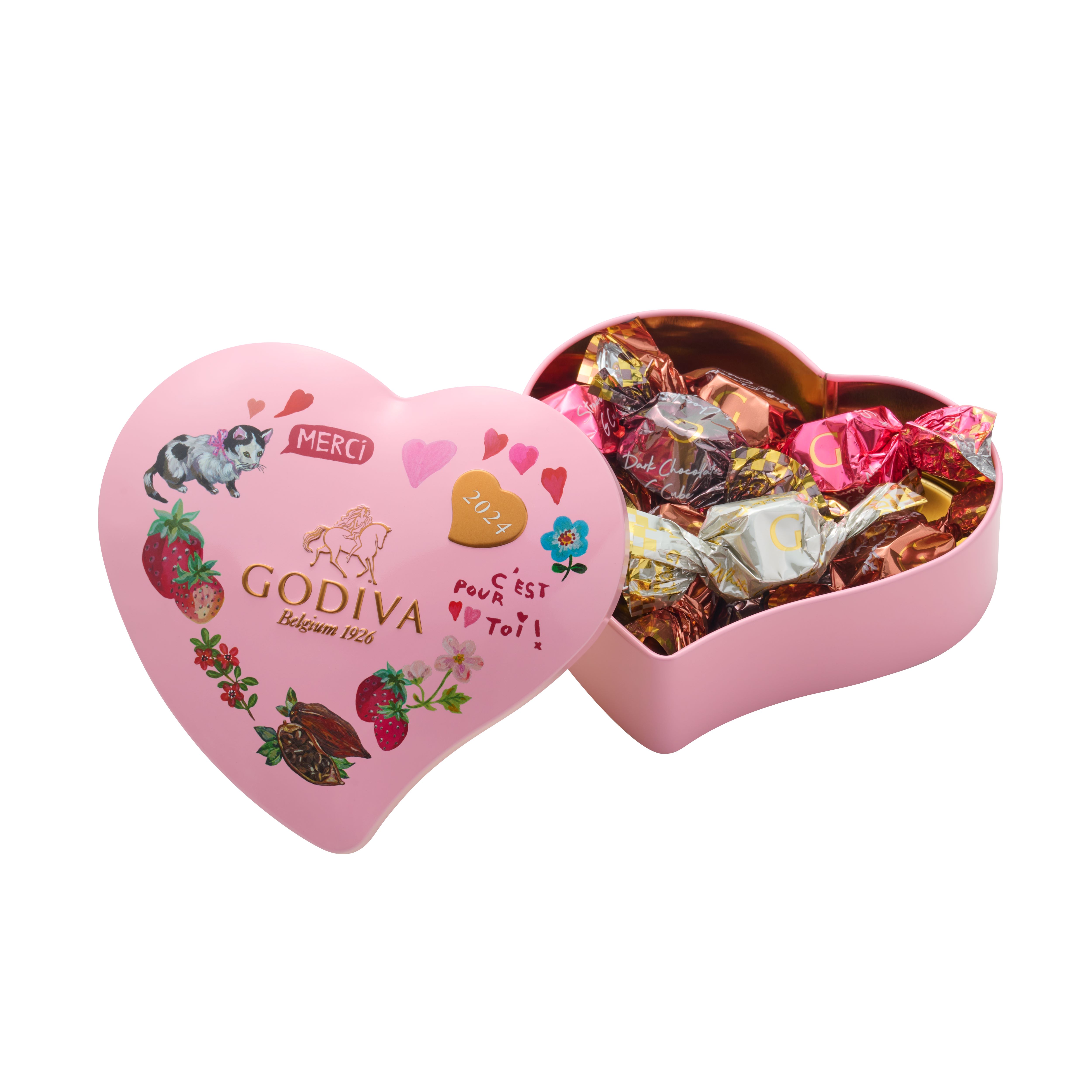 ゴディバ フルーツバスケット G キューブ アソートメント ハート缶 10粒入 | GODIVA（ゴディバ）のプレゼント・ギフト通販 | TANP（タンプ）