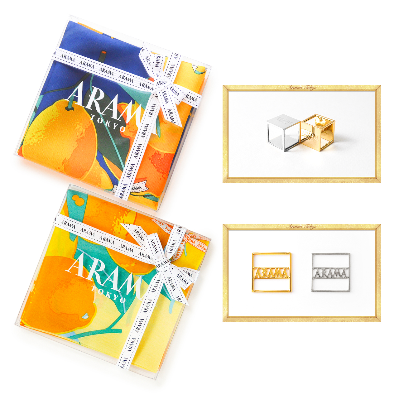 レモンのスカーフとスカーフリングのセット | ARAMA TOKYO（アラマトーキョー）のプレゼント・ギフト通販 | TANP（タンプ）