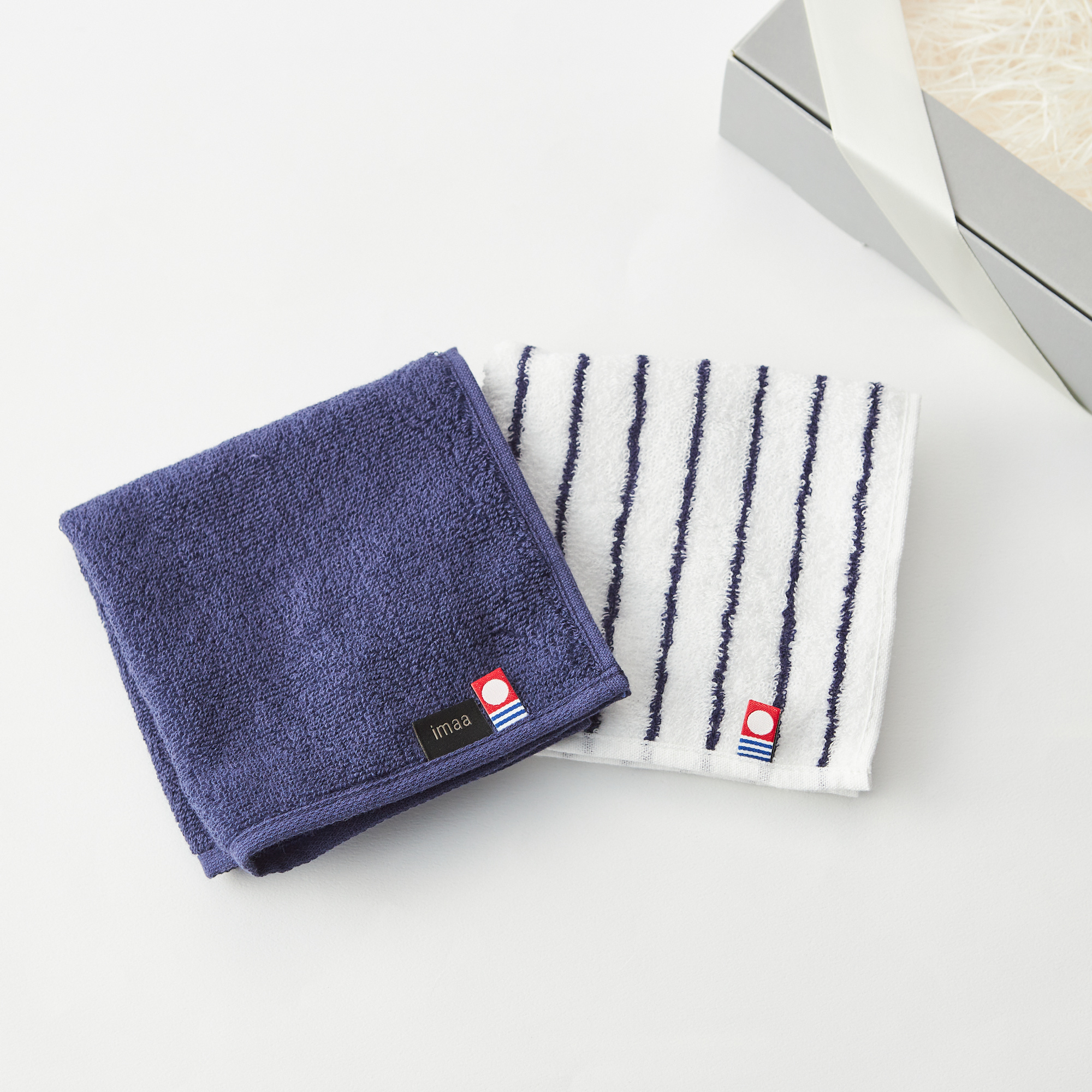 【名入れ/BOX入り】今治タオルハンカチ 2枚セット | 今治タオル TANP（タンプ）ピンクリボンボックスのプレゼント・ギフト通販 | TANP（タンプ）