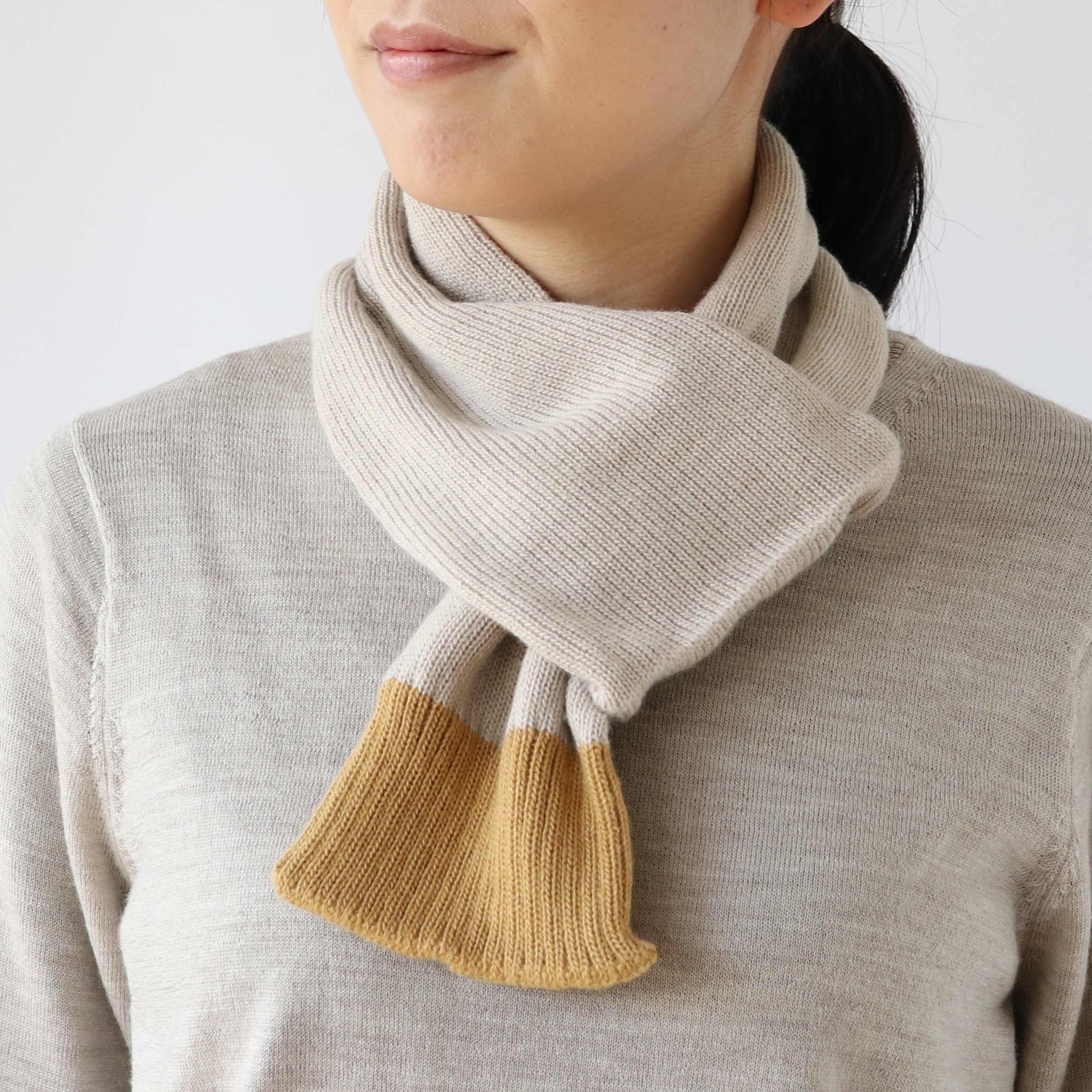 内側シルク2重編み ウール・カシミヤ混のマフラー | 絹屋（きぬや）のプレゼント・ギフト通販 | TANP（タンプ）