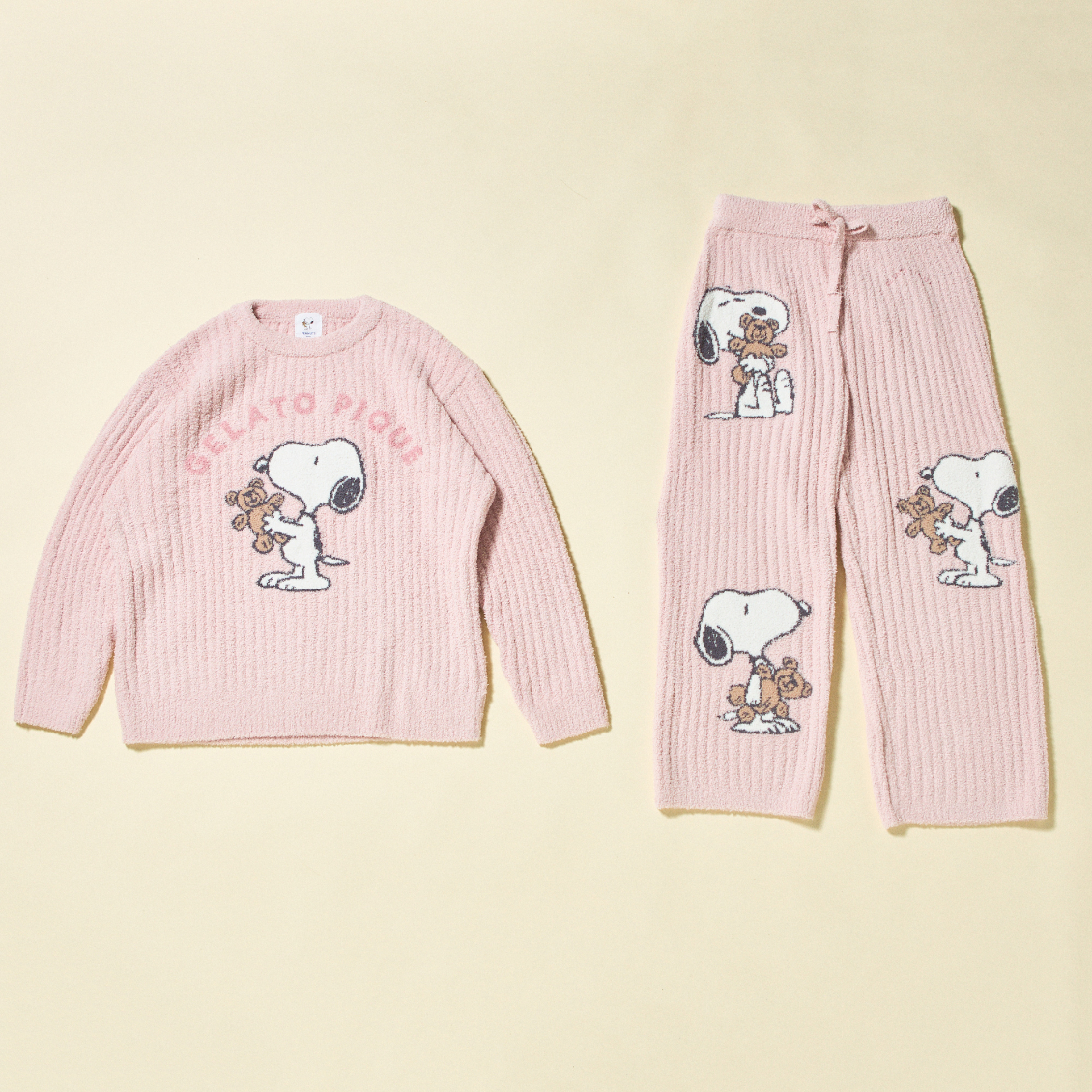 【WOMEN】【PEANUTS】SNOOPY×BEAR JQDプルオーバー＆ロングパンツ | gelato pique（ジェラートピケ）のプレゼント・ギフト通販 | TANP（タンプ）