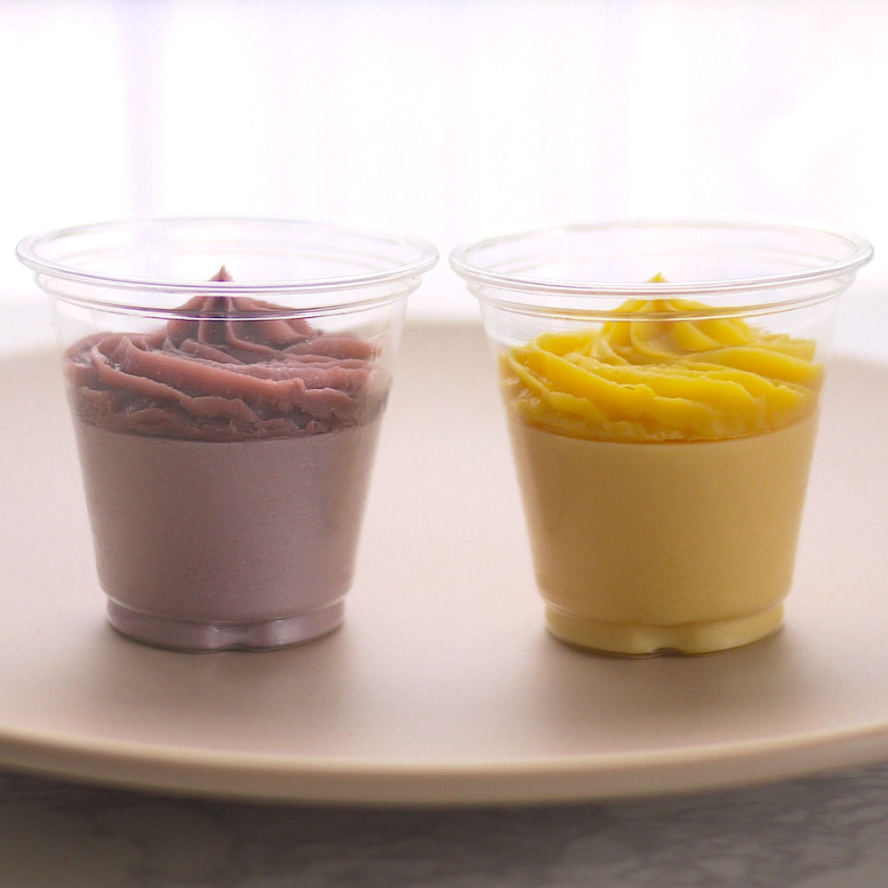 カスタードミルクプリン6個ボックス (プレーン&紫いも) | OIMO（オイモ）のプレゼント・ギフト通販 | TANP（タンプ）