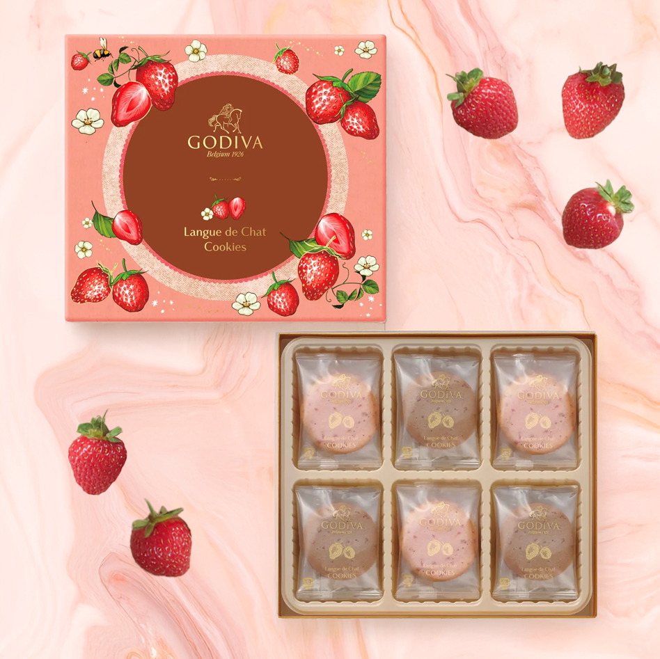 あまおう苺ラングドシャクッキー（18枚入） | GODIVA（ゴディバ）のプレゼント・ギフト通販 | TANP（タンプ）