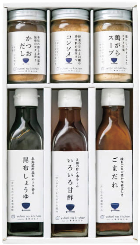 料理家 栗原はるみ監修 調味料6本セット | ゆとりのキッチンのプレゼント・ギフト通販 | TANP（タンプ）