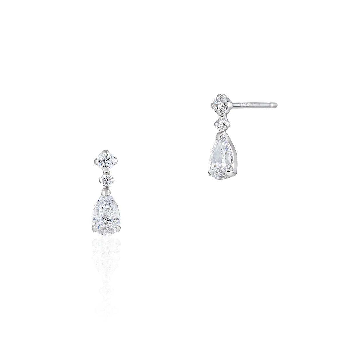 【Winter Limited】 K10ホワイトゴールド しずく ピアス | Canal4℃（カナルヨンドシー）のプレゼント・ギフト通販 | TANP（タンプ）